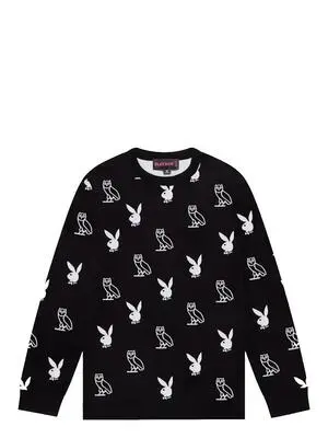 OVO X Playboy Intarsia Sweater - Black