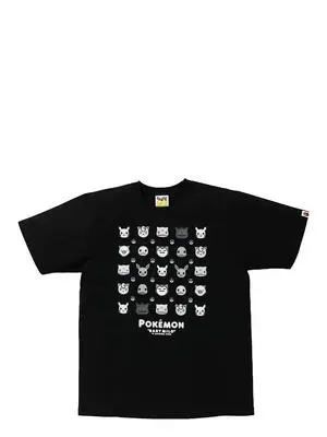 A BATHING APE X Pokemon Monotone Tee Shirt #4 - Black