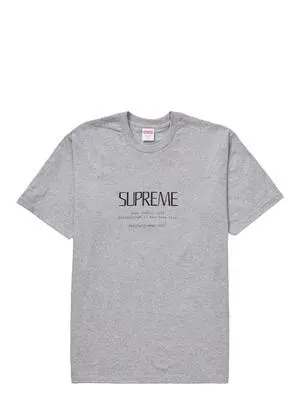 Supreme Anno Domini Tee Shirt Heather Grey