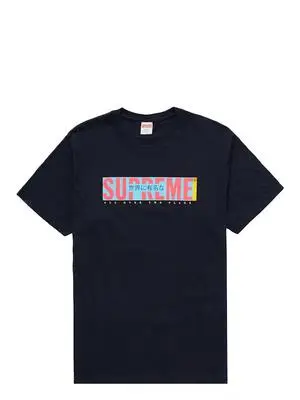 Supreme All Over Tee Shirt - Navy Blue