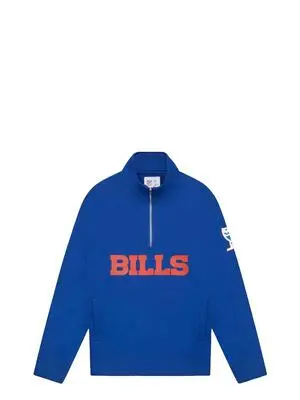 OVO X Nfl Buffalo Bills 1/4 Zip Mock Neck - Blue