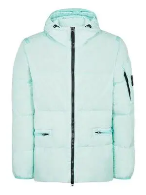 Stone Island 40223 Garment Dyed Crinkle Reps Rny Down Jacket - Aqua