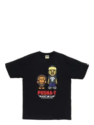 A BATHING APE X Pusha T Baby Milo Tee Shirt - Black