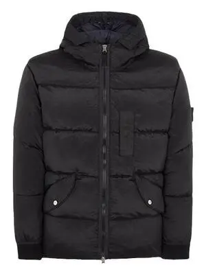 Stone Island Nylon Metal Econyl Regenerated Nylon Down Jacket - Black