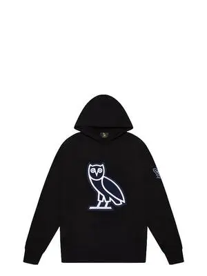 OVO X Toronto Maple Leafs Chenille Owl Hoodie - Black
