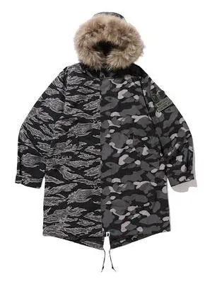 A BATHING APE X Undefeated M51 Hoodie Jacket - Black