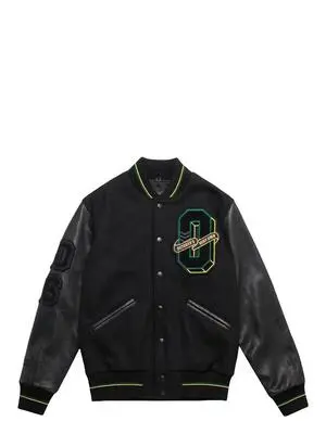 OVO X Roots October Jamaica Varsity Jacket - Black