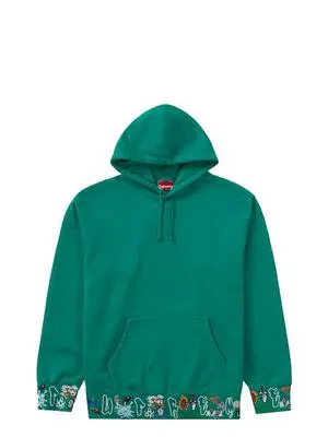 Supreme Aoi Icons Hooded Sweatshirt - Dark Aqua