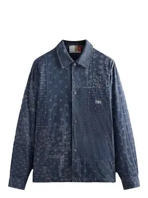 Kith Japanese Patchwork Jacquard Coaches Jacket - Light Indigo