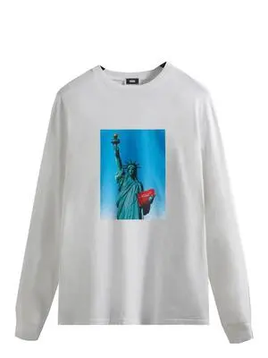 Kith Lady Liberty In Love Long Sleeve Tee Shirt - White