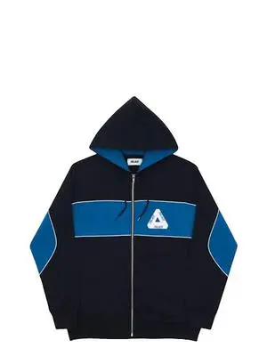 PALACE Two Tone Zip Up Hoodie - Black/blue