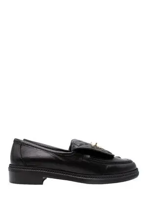 CHANEL Quilted Leather Tab Loafer