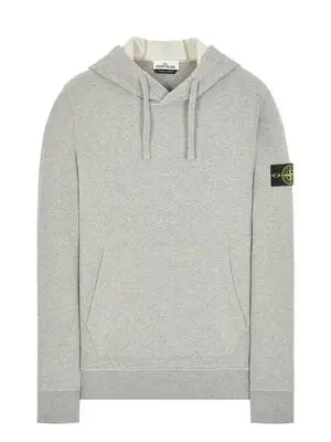 Stone Island 64120 Brushed Cotton Fleece Hooded Sweatshirt - Dust