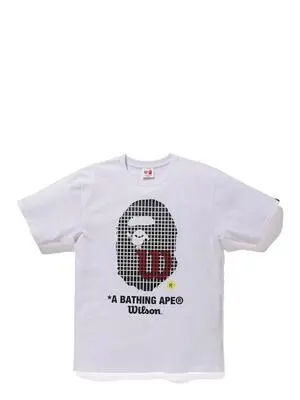 A BATHING APE X Wilson Ape Head Tee Shirt - White