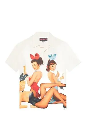 OVO X Playboy Bunny Silk Shirt - White