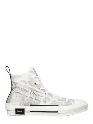 DIOR Dior B23 High-Top Newspaper Print Sneakers