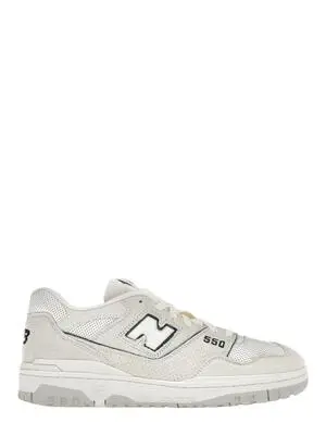 NEW BALANCE 550 Perforated Leather Sneakers - White/black