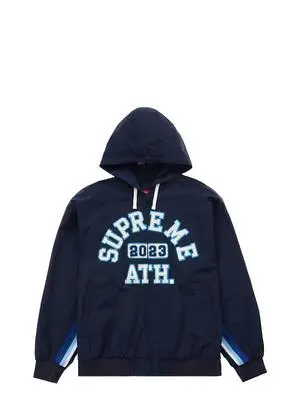 Supreme Appliqué Hooded Track Jacket - Navy Blue