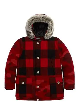 A BATHING APE X Woolrich Arctic Parka Jacket - Red