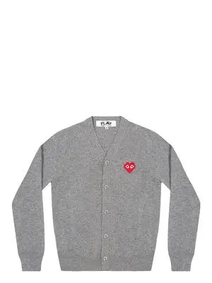 Play Comme Des Garcon X Invader Cardigan - Top Grey