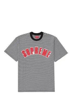 Supreme Arc Applique Short Sleeve Short Sleeve Top - White Stripe