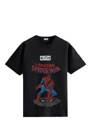 Kith Marvel Spiderman Allies Vintage Tee Shirt - Black