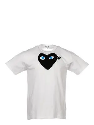 Play Comme Des Garcon Black Heart Blue Eyes T-shirt - White