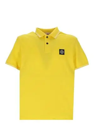 Stone Island Logo Poloshirt - Yellow