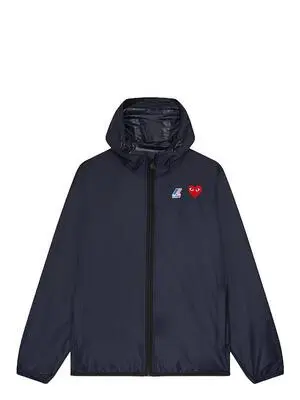 Play Comme Des Garcon X Kway Claude Fullzip Jacket - Navy Blue