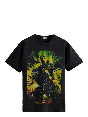 Kith Marvel Spiderman Venom Battle Vintage Tee Shirt - Black