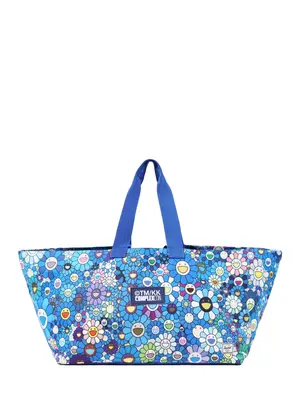 TAKASHI MURAKAMI Flower Printed Tote Bag - Blue