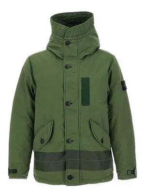 Stone Island Opaque Nylon Twill Downtc Jacket - Olive