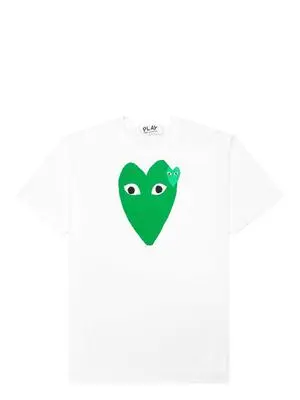 Play Comme Des Garcon Hearts Graphic T-shirt - White