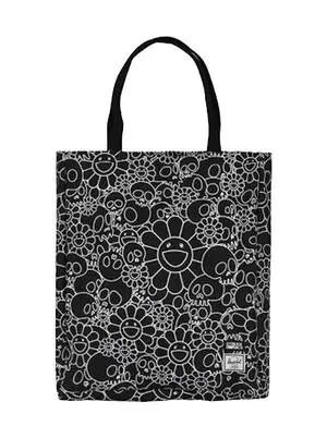 TAKASHI MURAKAMI Skull & Flower Print Tote