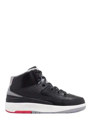 JORDAN 2 Retro High-top Sneakers - Black/fire Red/sail