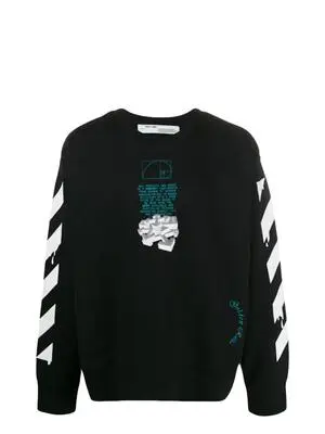 Off-White Dripping Arrows Incompiuto Sweatshirt - Black