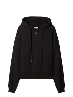 Off-White Logo-print Cotton Hoodie - Black