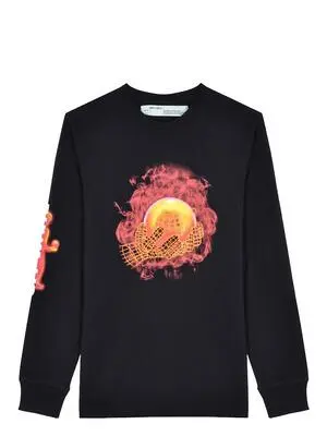 Off-White Hands And Planet Long Sleeve T-shirt - Black