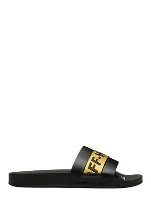 Off-White Industrial Belt Slides - Black/yellow