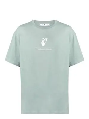 Off-White Graff Short Sleeve Over Tee Shirt - Jade Green