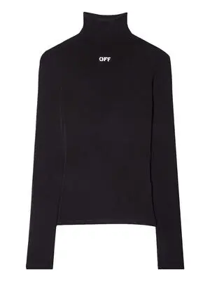 Off-White Logo-print Long-sleeve Top - Black