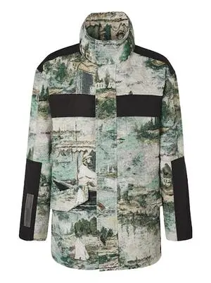 Off-White Jacquard Lake Parka Jacket - Multicolor