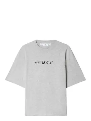 Off-White Faces Over Skate Short Sleeve Tee Shirt - Grey/black