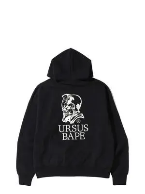 A BATHING APE Ursus Loose Fit Zip Up Hoodie - Black