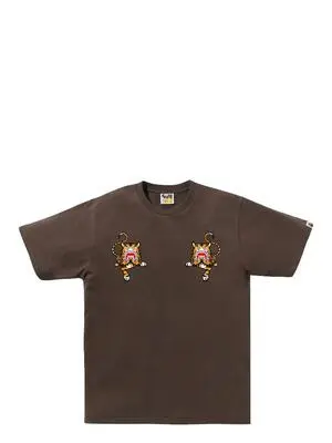 A BATHING APE Tiger Tee Shirt - Brown