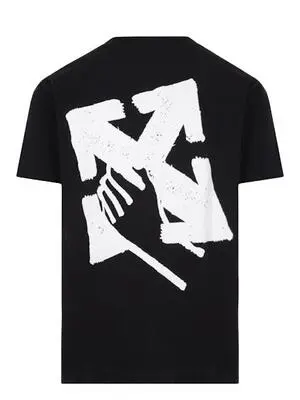 Off-White Off Off Hand Arrow Slim Tshirtin - Black/white
