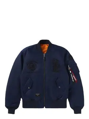 BAPE X Alpha Industries Ma1 Jacket - Navy Blue