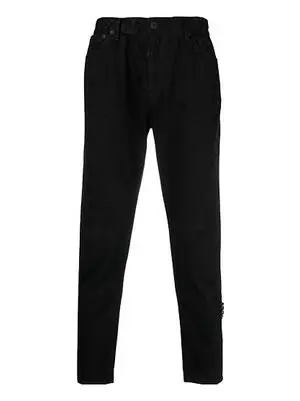 OFF-WHITE High Rise Cropped Straight Leg Jeans