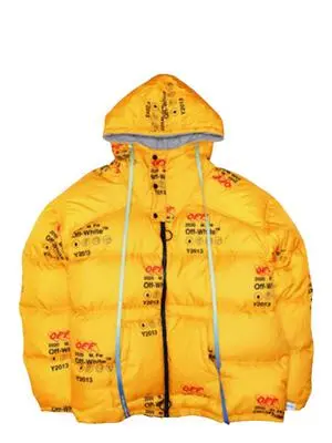 Off-White Industrial Zipped Puffer Jacket - Yellow