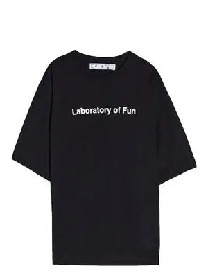 Off-White Off Off Laboratory Of Fun Short Sleeve Tshirtin - Black/white
